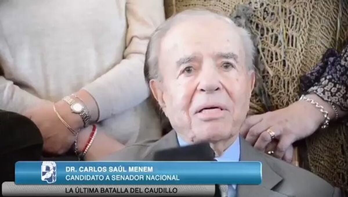 El llanto de Carlos Menem en su último spot de campaña