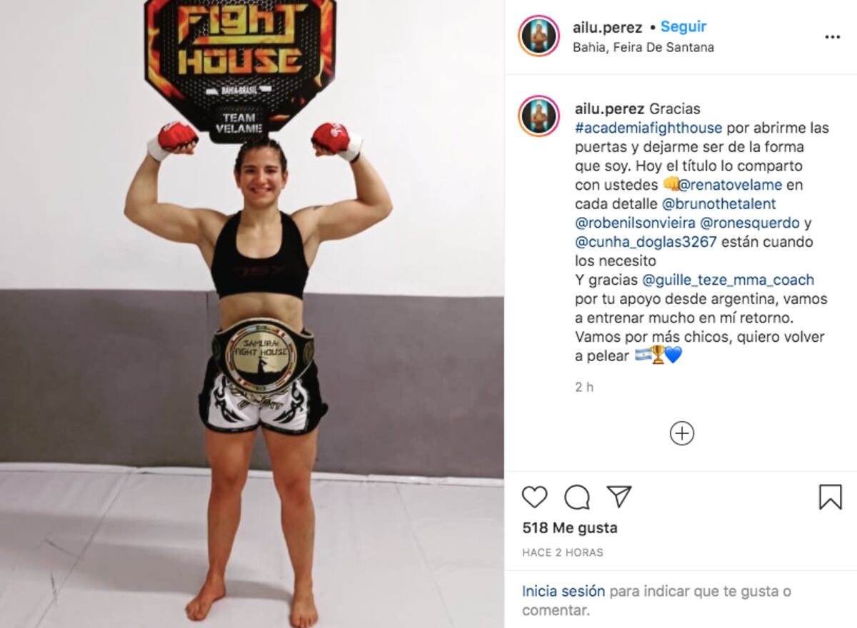 Impactante victoria y título por KO de Ailín Pérez en un torneo de MMA ...