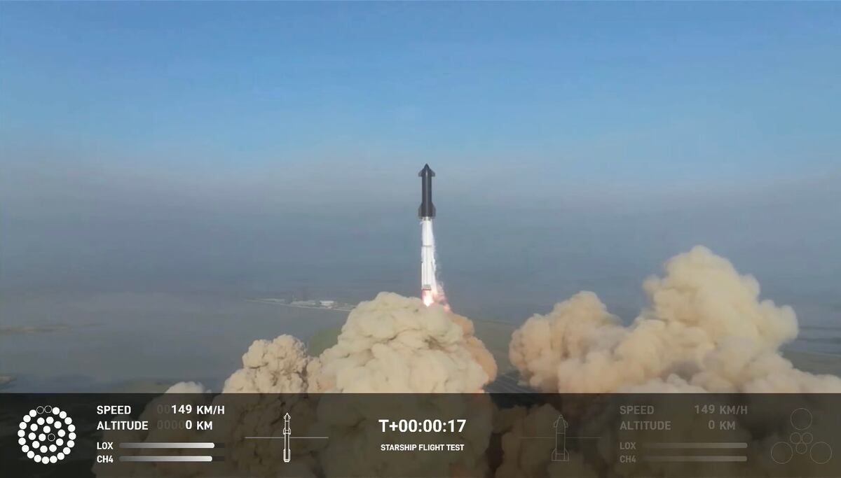 Primer vuelo de Starship: el cohete más gran del mundo logró despegar ...