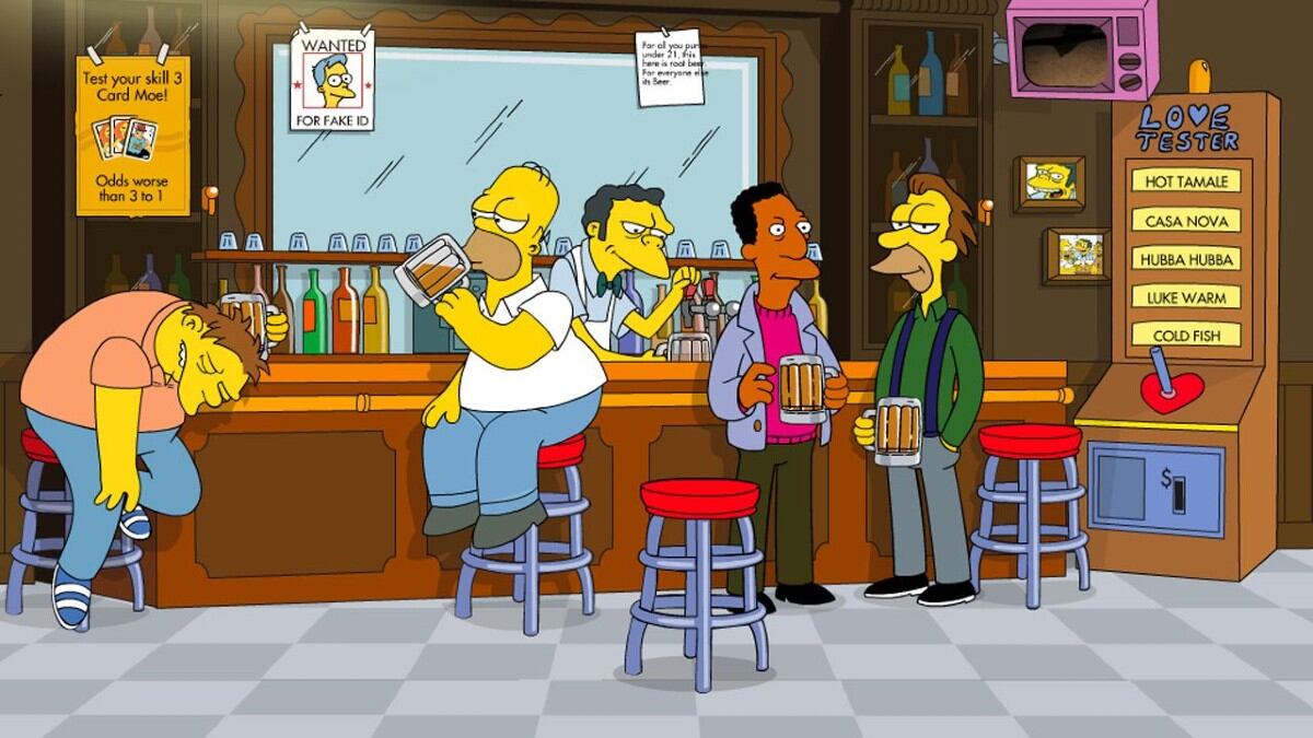 El bar de Moe y Los Simpsons: el impresionante mural en Córdoba que es ...