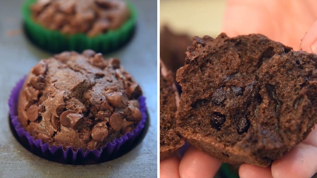 Receta rápida y fácil de un muffin súper chocolatoso